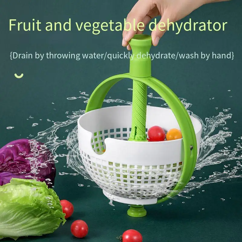 Kitchen-Tools-Vegetable-Washer-Rotary-Drainer-Salad-Push-Type-Fruits ...