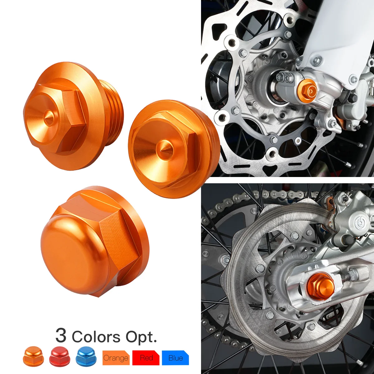 Motorcycle-Front-Rear-Wheel-Lock-Axle-Nut-For-KTM-125-200-250-300-350 ...