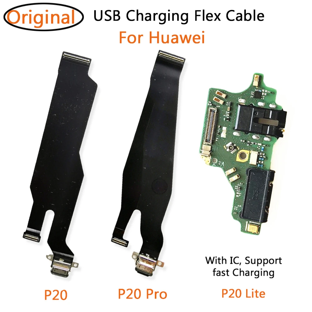 100% Original USB Charger Connector Flex Cable For Huawei P20 Lite P20 Pro Charging Dock Port ...