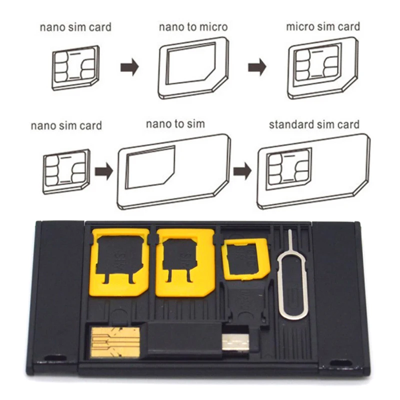 Credit-Card-Size-Slim-SIM-Adapter-Kit-with-TF-Card-Reader-SIM-Card-Tray ...