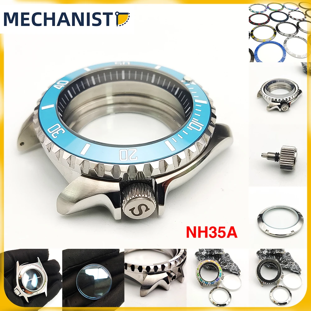 Transparent Back SKX Case with Matte Colored Ceramic Bezel, Double ...