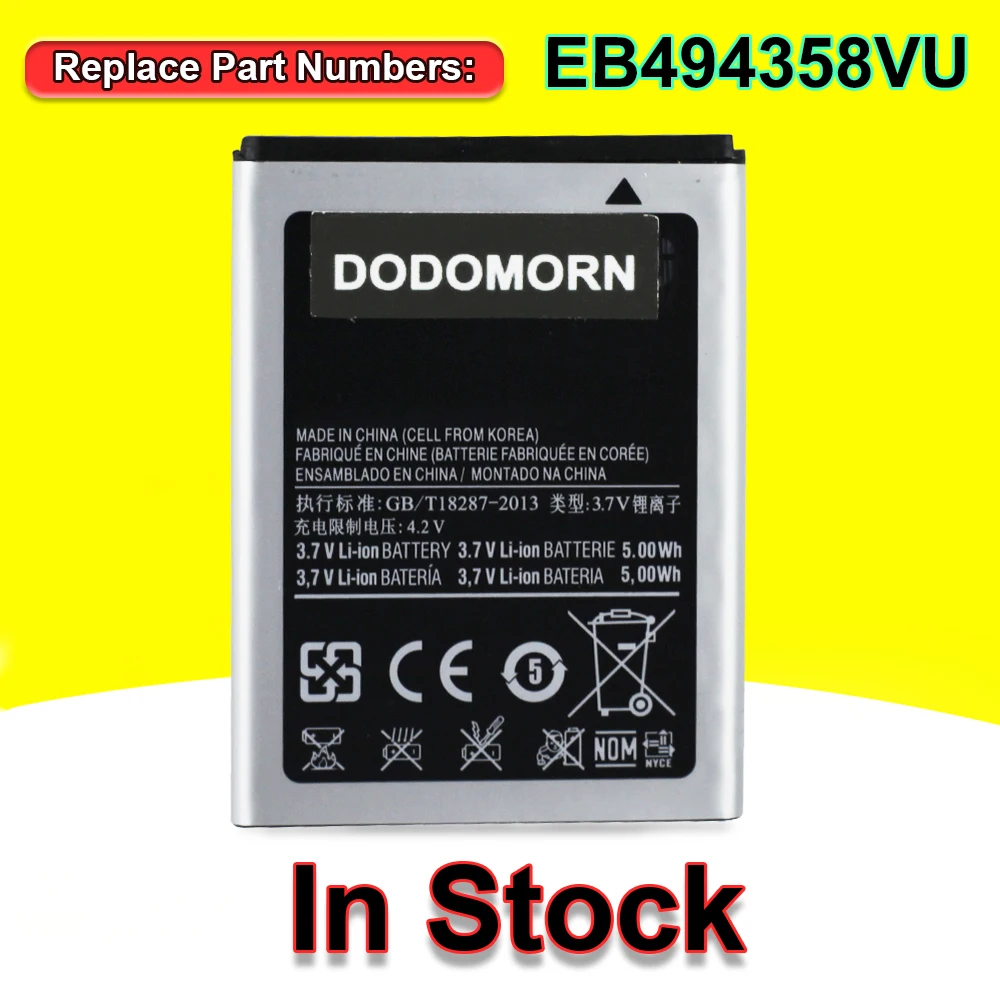 New-EB494358VU-Battery-For-Galaxy-Ace-S5830-S5660-S7250D-S5670-i569 ...
