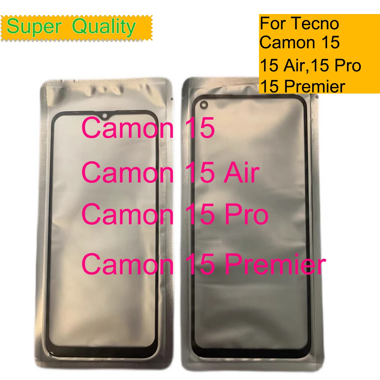 10Pcs/Lot For Tecno Camon 15 Air Touch Screen Panel Front Outer Glass ...