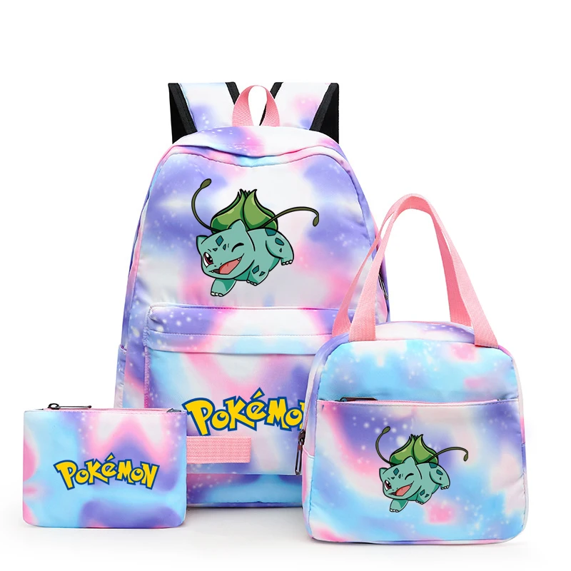 3Pcs-set-Anime-Pokemon-Pikachu-Backpack-with-Lunch-Bags-Pencil-Box-for ...