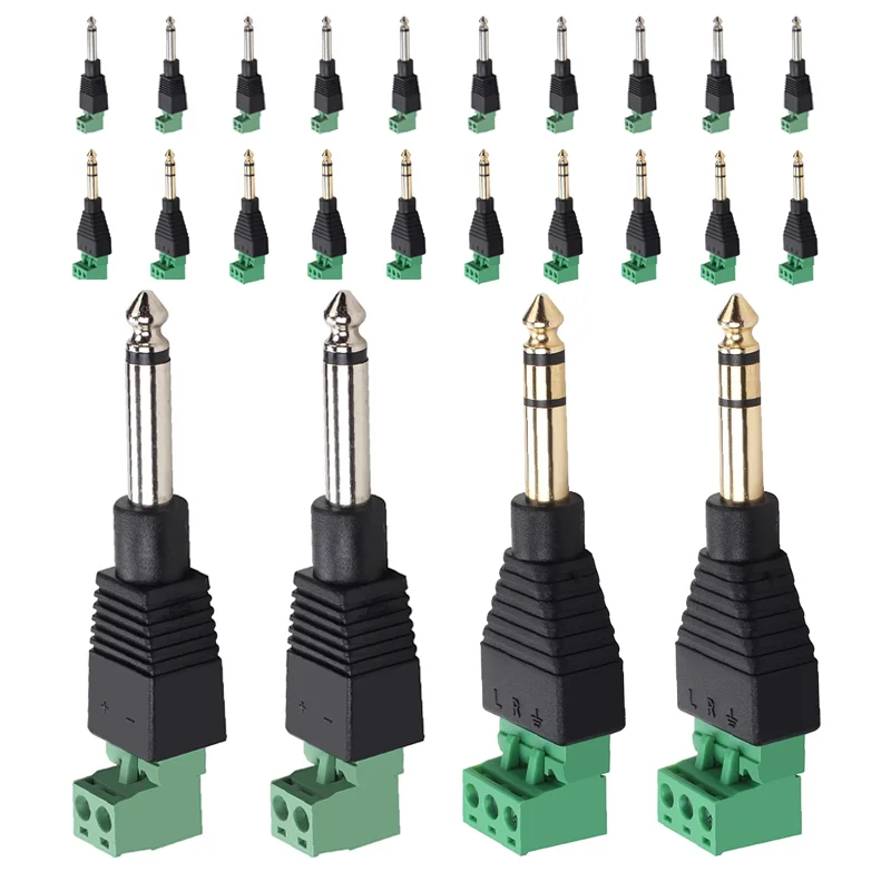 Conector-de-Audio-sin-soldadura-conector-macho-Mono-est-reo-a-terminal ...