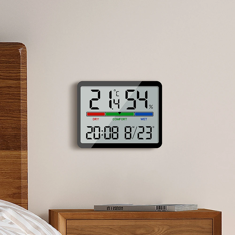 LED-Digital-Wall-Clock-Temperature-Humidity-Meter-Multi-function ...