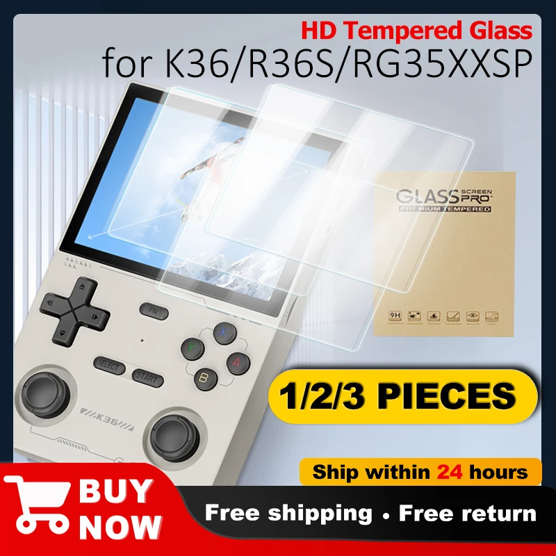 1/2/3pcs Tempered Glass Film for Retro Game Console Handheld K36 R36S 3 ...