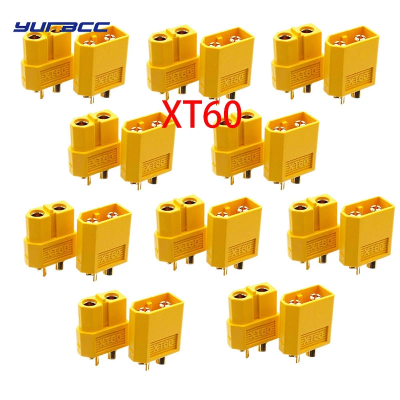 10pcs Xt60 Plug Male Female Bullet Connectors Plug For Rc Quadcopter ...