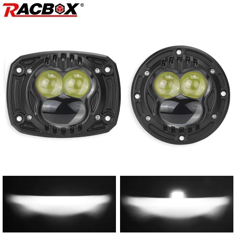 4-Inch-Round-Square-Flush-Mount-LED-Work-Light-for-Car-Turck-Tractors ...