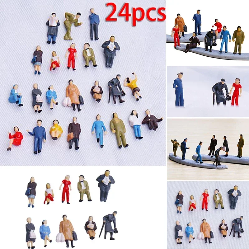 24Pcs-Model-Railway-Painted-Mixed-People-1-87-Scale-Train-Railway-Mixed ...