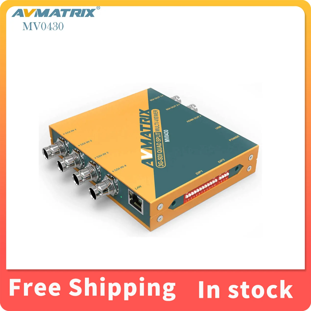 AVMATRIX-MV0430-Quad-Split-Multiviewer-monitor-3G-SDI-com-11-formatos ...