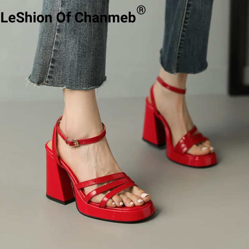 Leshion-Of-Chanmeb-Patent-Leather-Women-s-Sandals-Chunky-High-heels ...