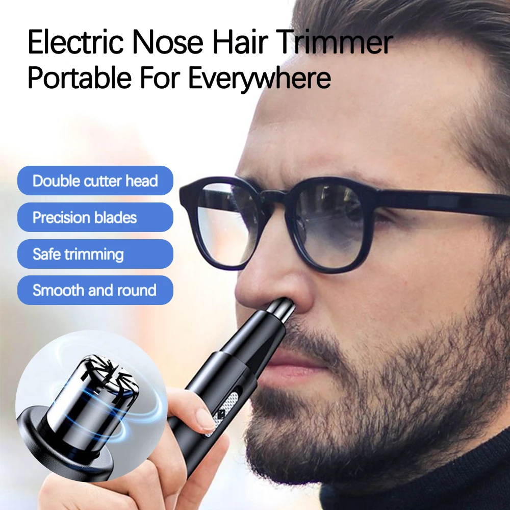 Electric Nose Hair Trimmer Hair Removal for Men Portable Nose Hair ...