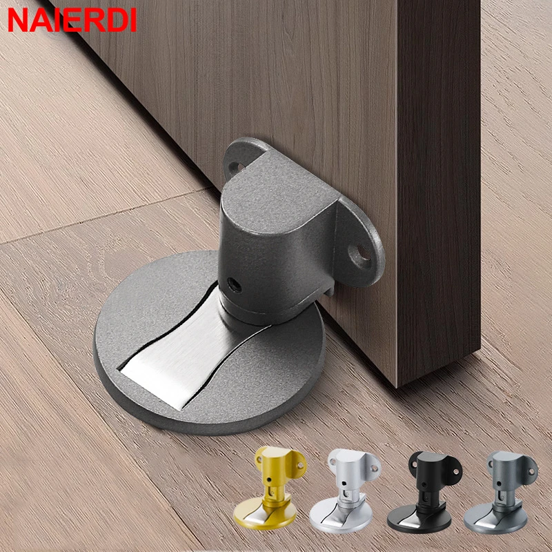 NAIERDI Adjustable Door Holder Aluminum Alloy Magnetic Door Stopper Non ...