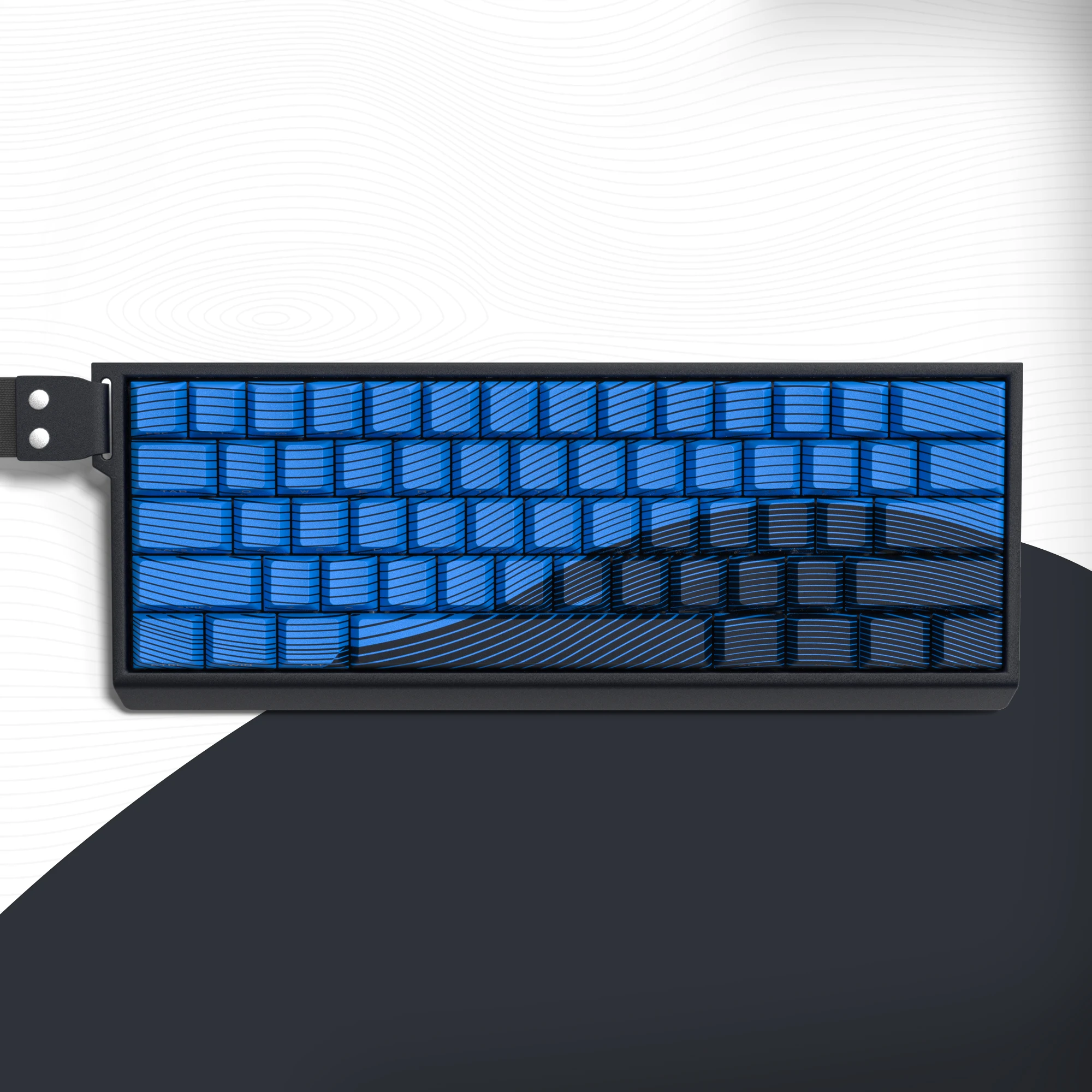 132-Keys-Side-Printed-Shine-Through-Keycaps-Blue-Topographic-Dye-Sub ...