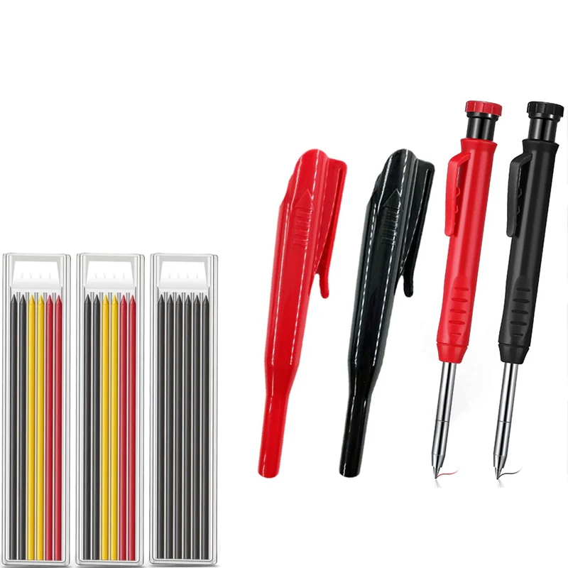 Carpentry Marking Scribe Pencil+Holder+Pen refill Deep Hole Mechanical ...