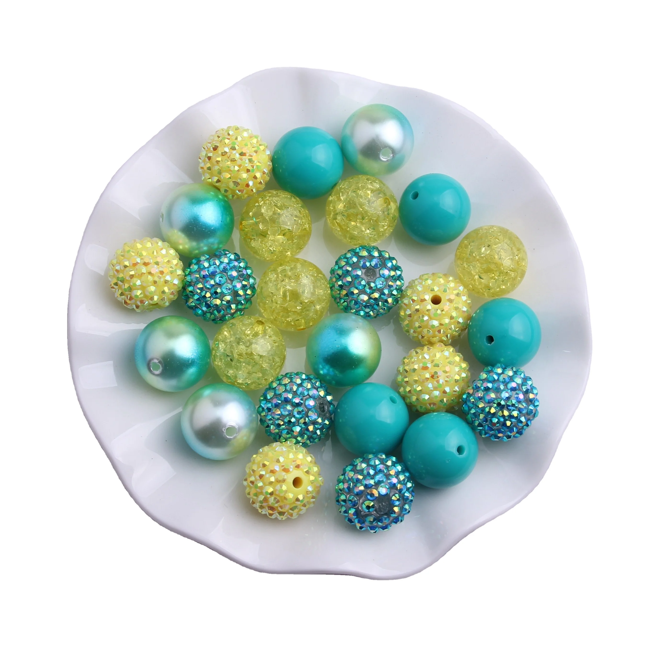 Kwoi-Vita-AM-068-Summer-Cyan-Yellow-Color-Mix-Set-20mm-Acrylic-Chunky ...