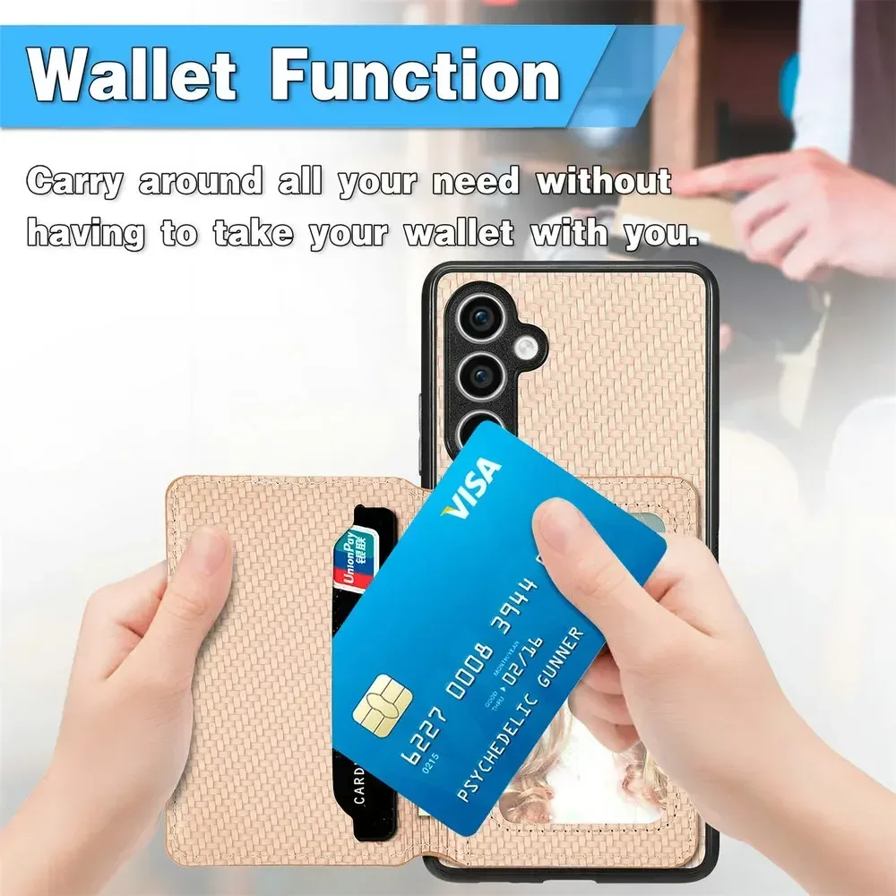 Elegant Leather RFID Blocking Card Holder Flip Case for A14 (4G)(5G ...