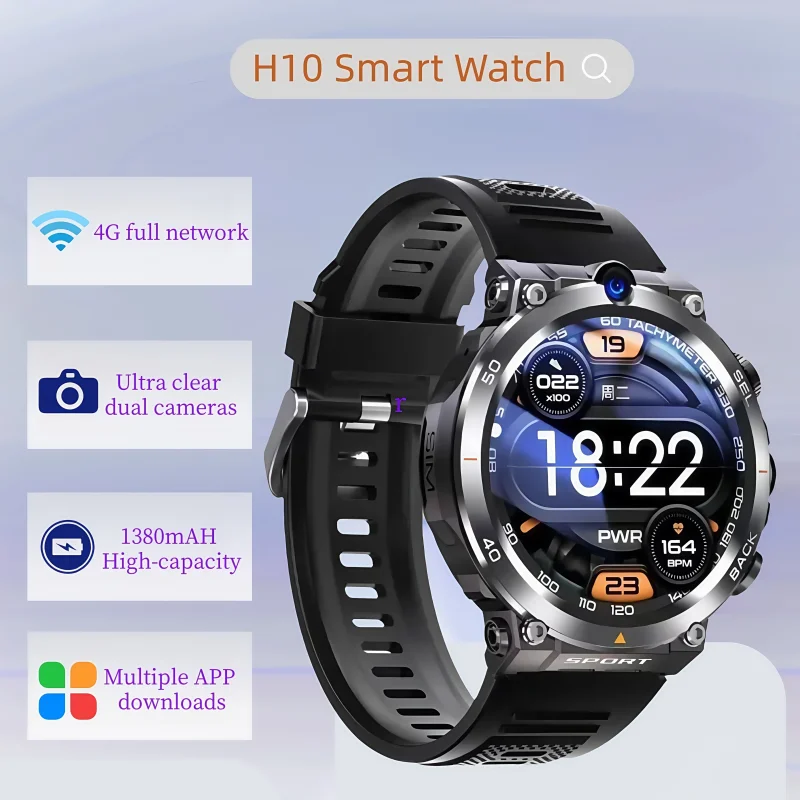 4G Smartwatch Men Women Business Video Call WiFi GPS Waterproof Power ...