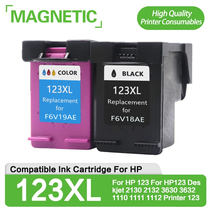 Magnetic Compatible Ink cartridge For HP 123 For HP123 Deskjet 2130 ...