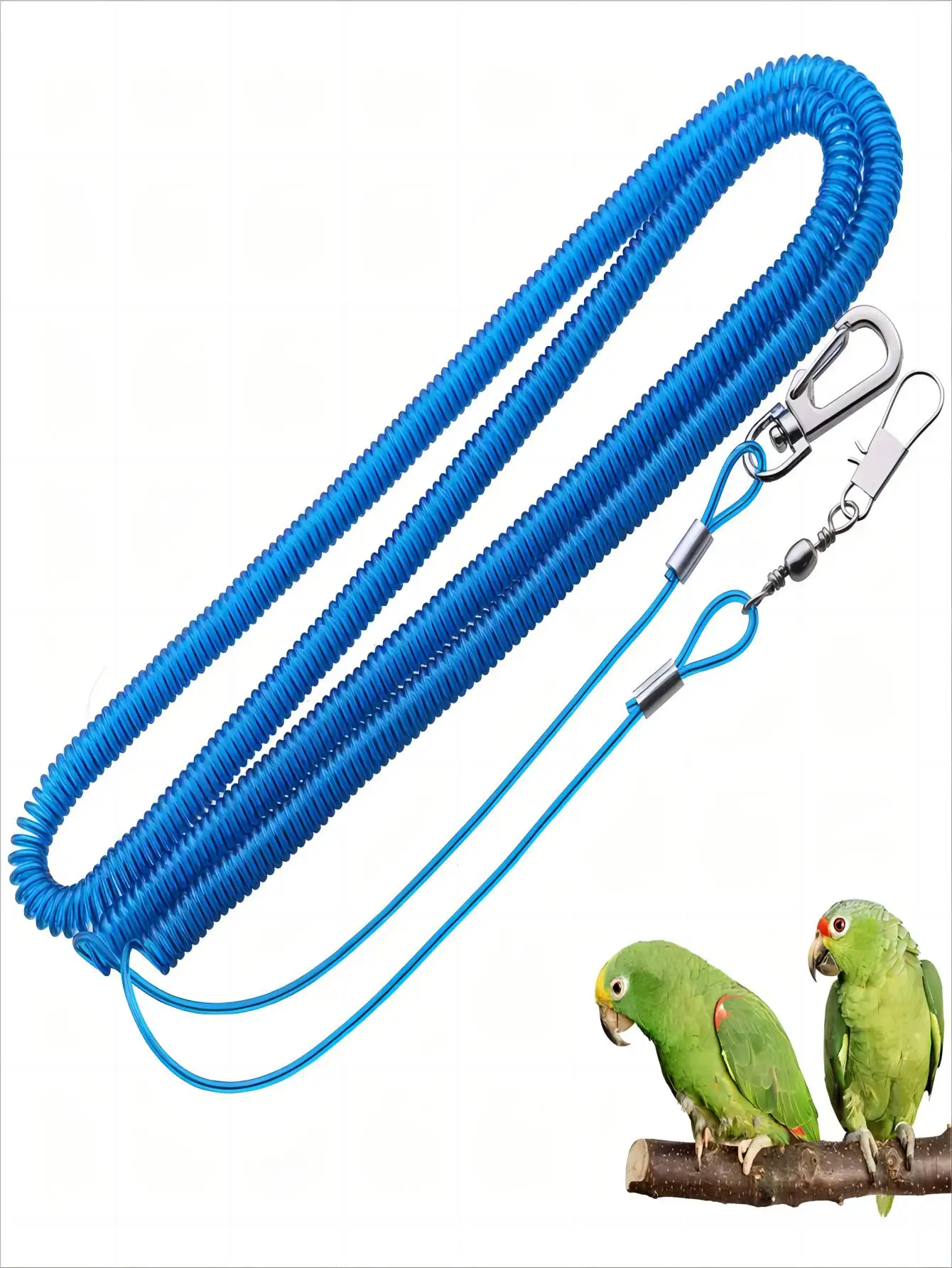3-6-10-15-20M-Parrot-Bird-Flight-Training-Leash-Kit-Tpu-Wire-Rope-Bird ...