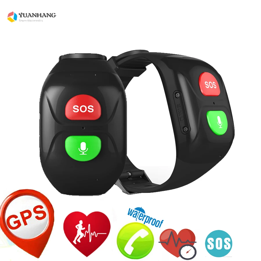 Inteligente pulseira de longa espera idosos estudantes sos relógio para ...