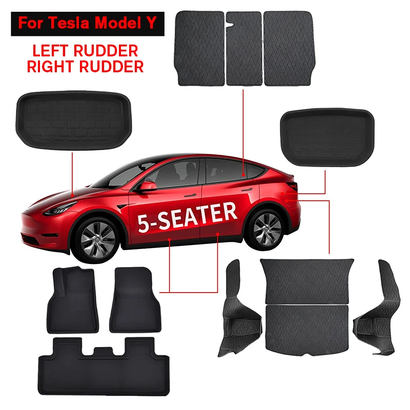 XPE Foot Pad Front Storage Pad Leather Trunk Mat Left Rudder Right ...