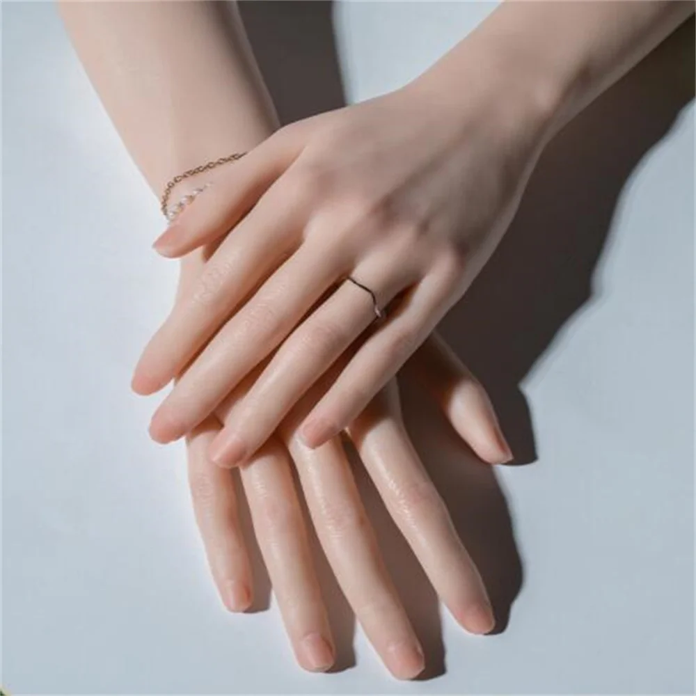 Platinum Silica Gel Female Hand Mannequin Manicure Jewelry Display ...