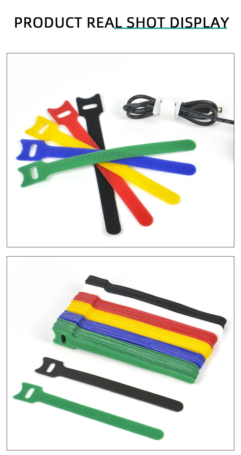 ACCESSOIRES POUR CABLE,Multi Color 50pcs--Colliers de Câble Détachables ...