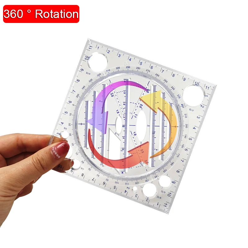 Multifunction-Rotatable-Drawing-Template-Art-Design-Construction ...