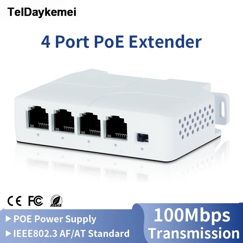 4-Port-POE-Extender-10-100Mbps-1-to-3-Network-Switch-Repeater-with ...