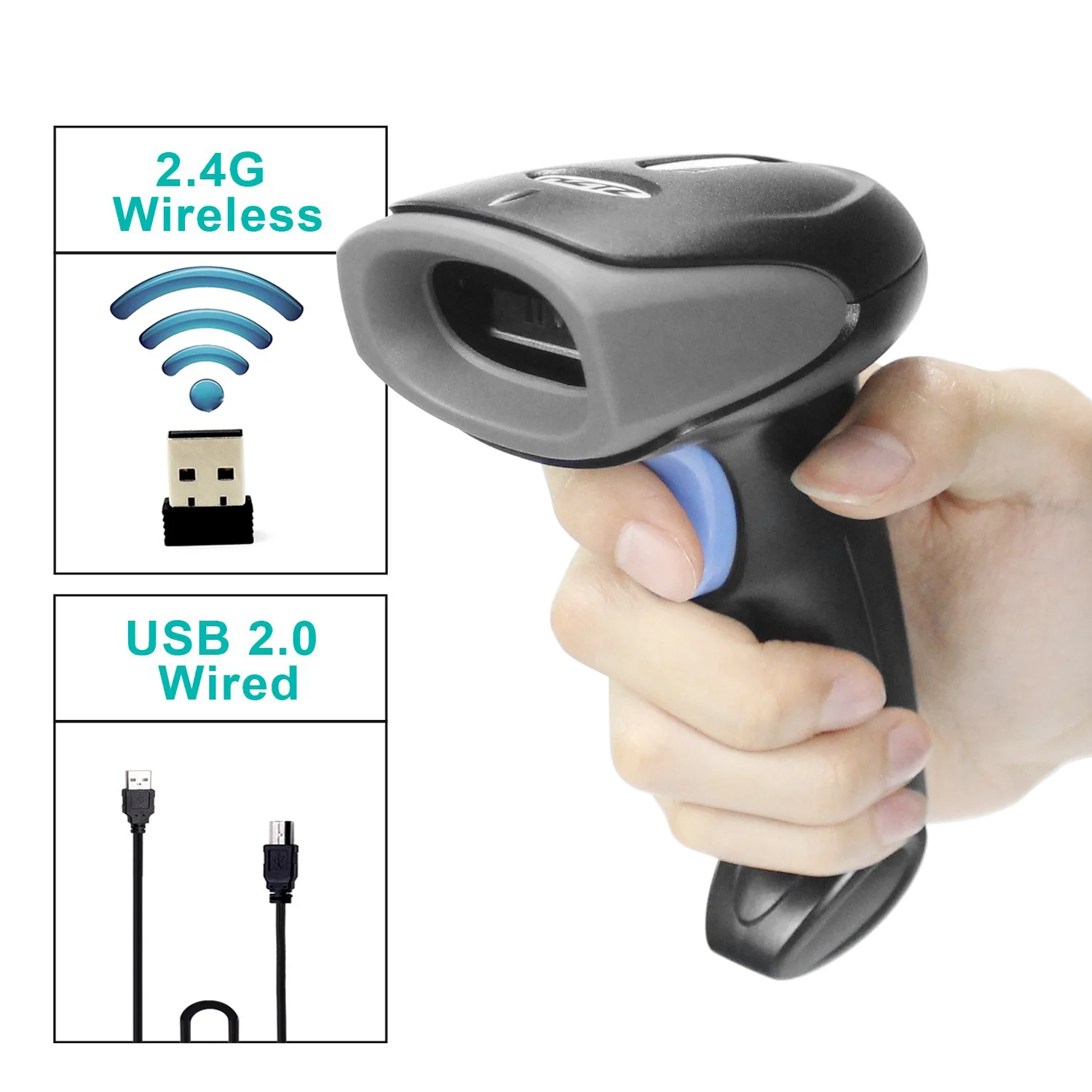 HZTZ-Barcode-Scanner-Sem-Fio-USB-Com-Fio-2-4G-1D-Bar-Code-Reader ...