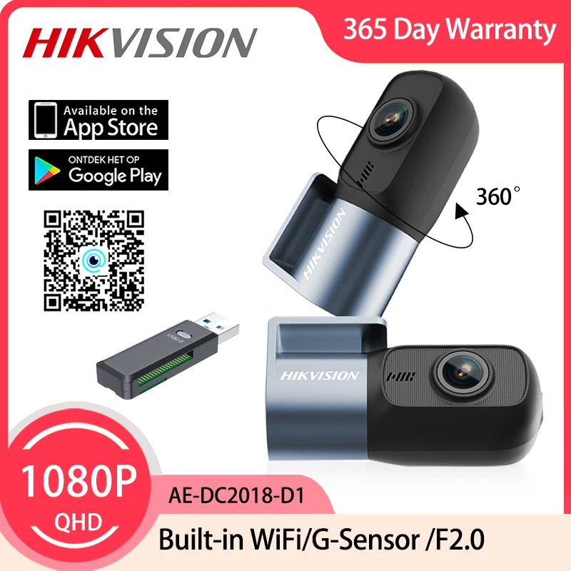 Hikvision-D1-Car-DVR-1080P-HD-F2-0-Night-Vision-Dash-Cam-For-Car-APP ...