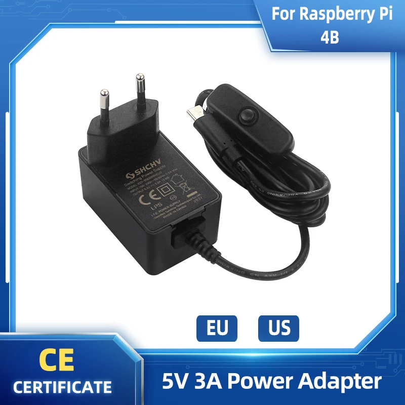 Raspberry-Pi-4-Power-Supply-5V-3A-USB-Type-C-Power-Adapter-with-Switch ...