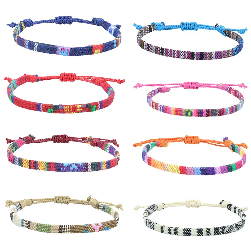 Anklets-For-Women-Woven-Fabric-Foot-Leg-Bracelet-Men-Handmade-Rope ...