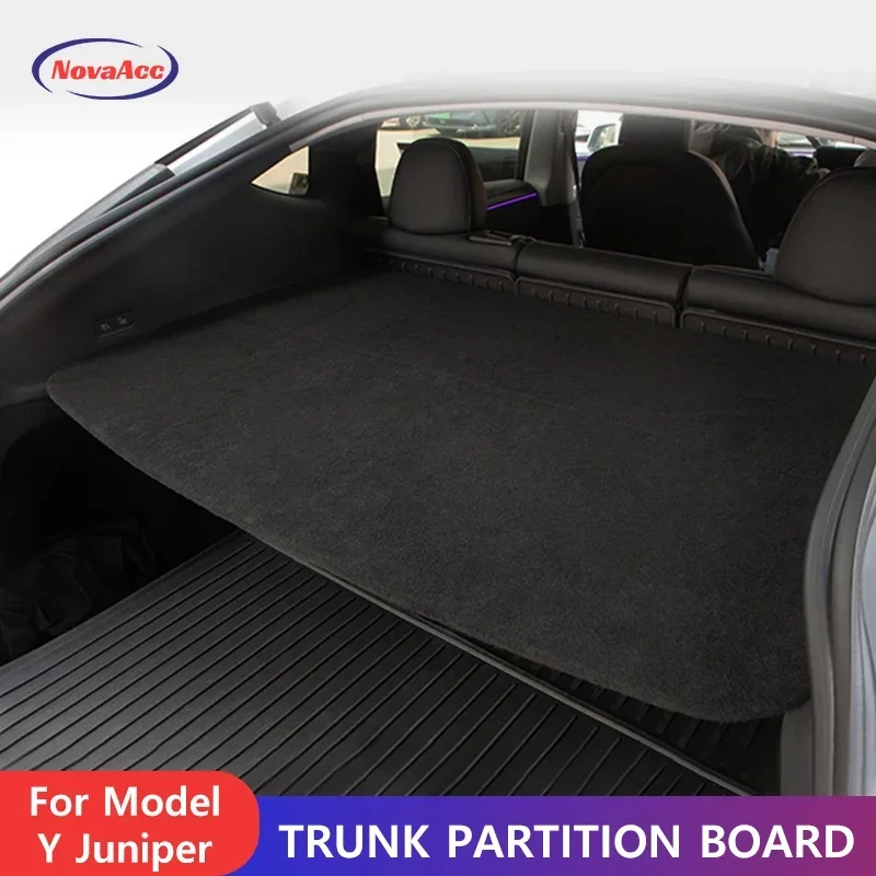Car Trunk Partition Board For Tesla Model Y Juniper 2025 Foldable Panel ...