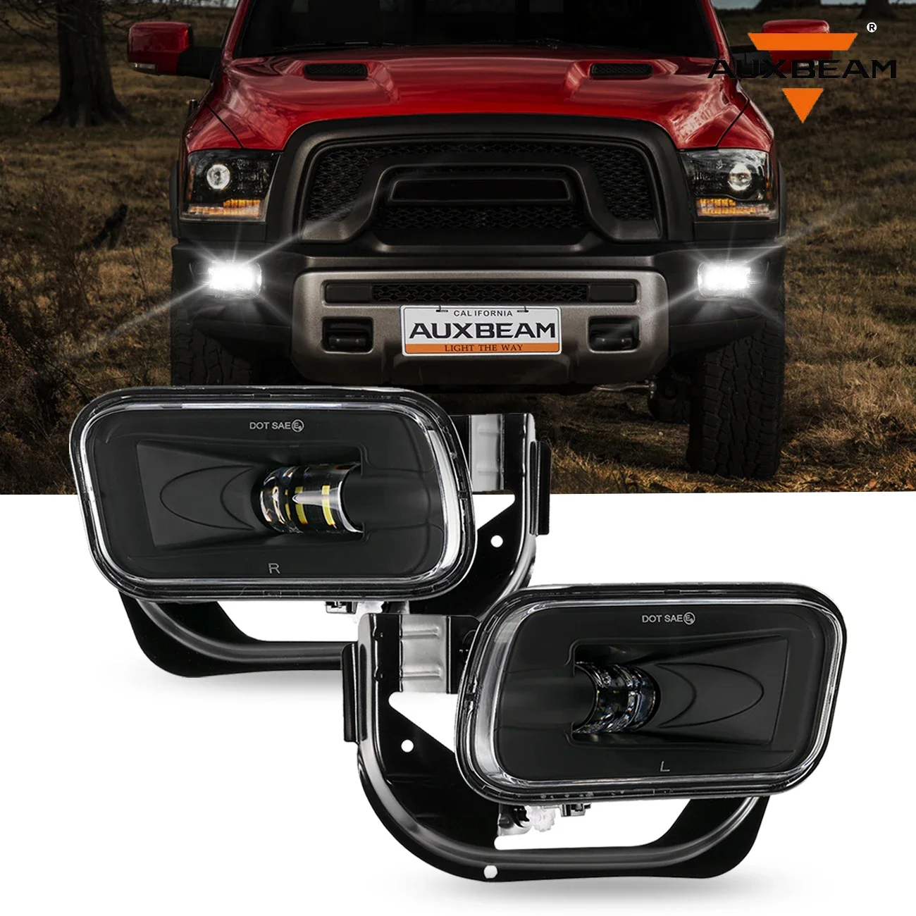 Car LED Fog Lights For Dodge Ram 1500 2009-2012 for 2500 3500 2010-2018 ...