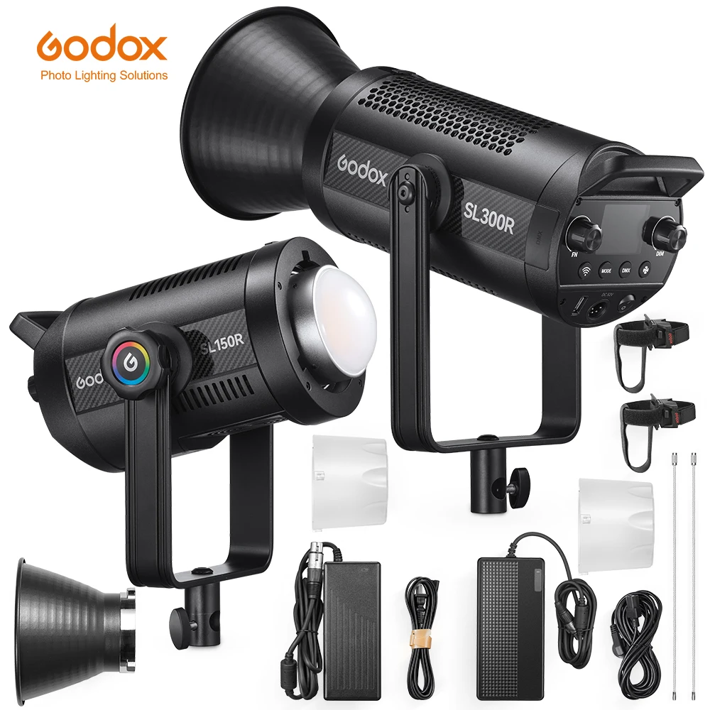Godox SL150R SL300R RGB LED Video Light 2500K-10000K CRI 95+ TLCI 96+ Creative Bowens Mount Fill ...