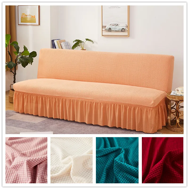 Funda-de-forro-polar-para-sof-cama-sin-reposabrazos-muebles-de-Color-s ...