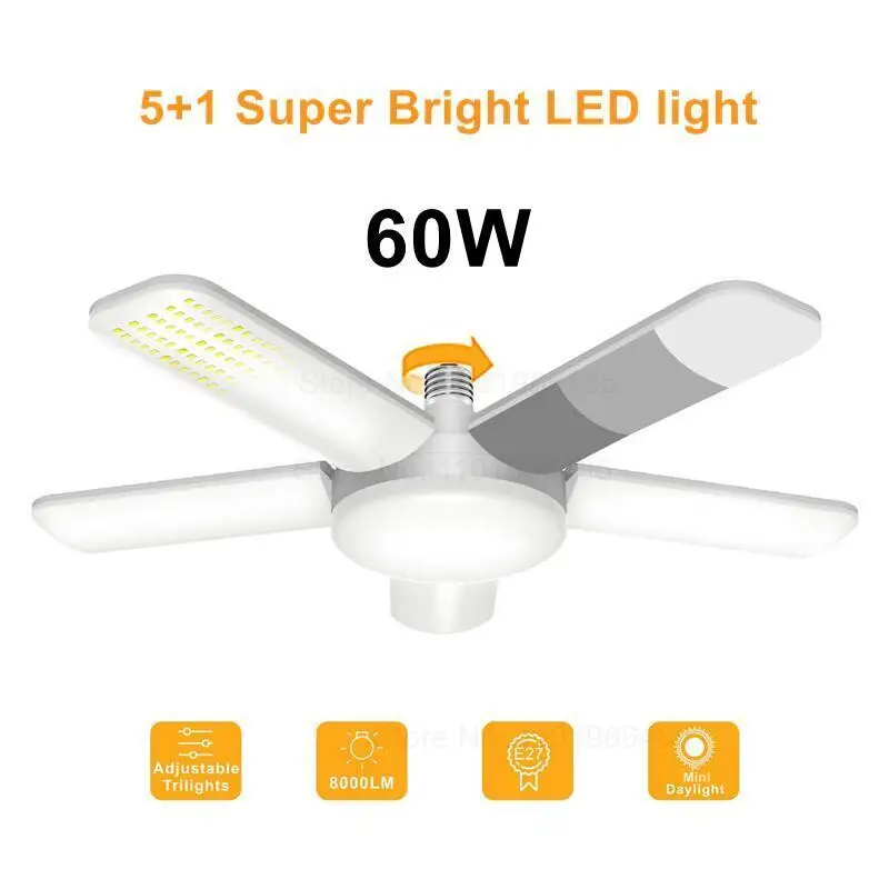 E27-LED-Bulb-Fan-Blade-Timing-Lamp-220V-110V-60W-Foldable-Led-Light ...
