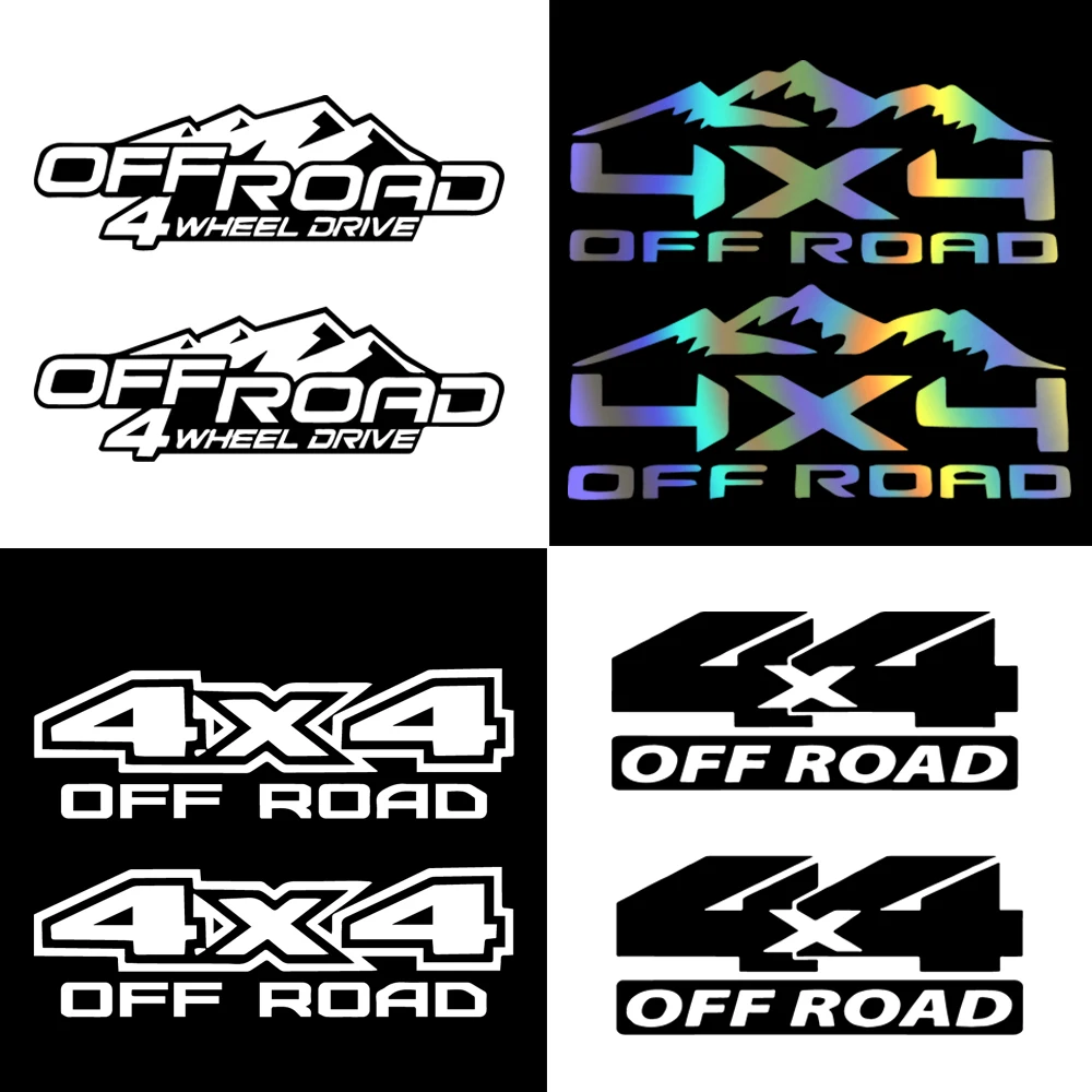 Hot-2Pcs-4X4-OFF-ROAD-Car-Stickers-Vinyl-Auto-Sticker-For-Car-Door-Body ...