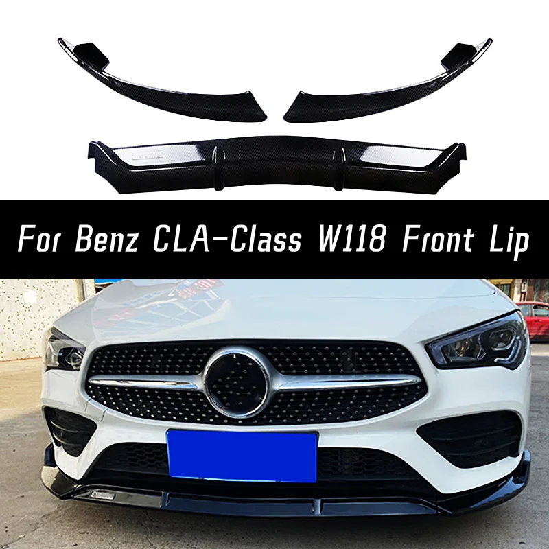 3Pcs/Set For 2019 2023 Mercedes Benz CLA Class W118 Front Bumper Lip ...