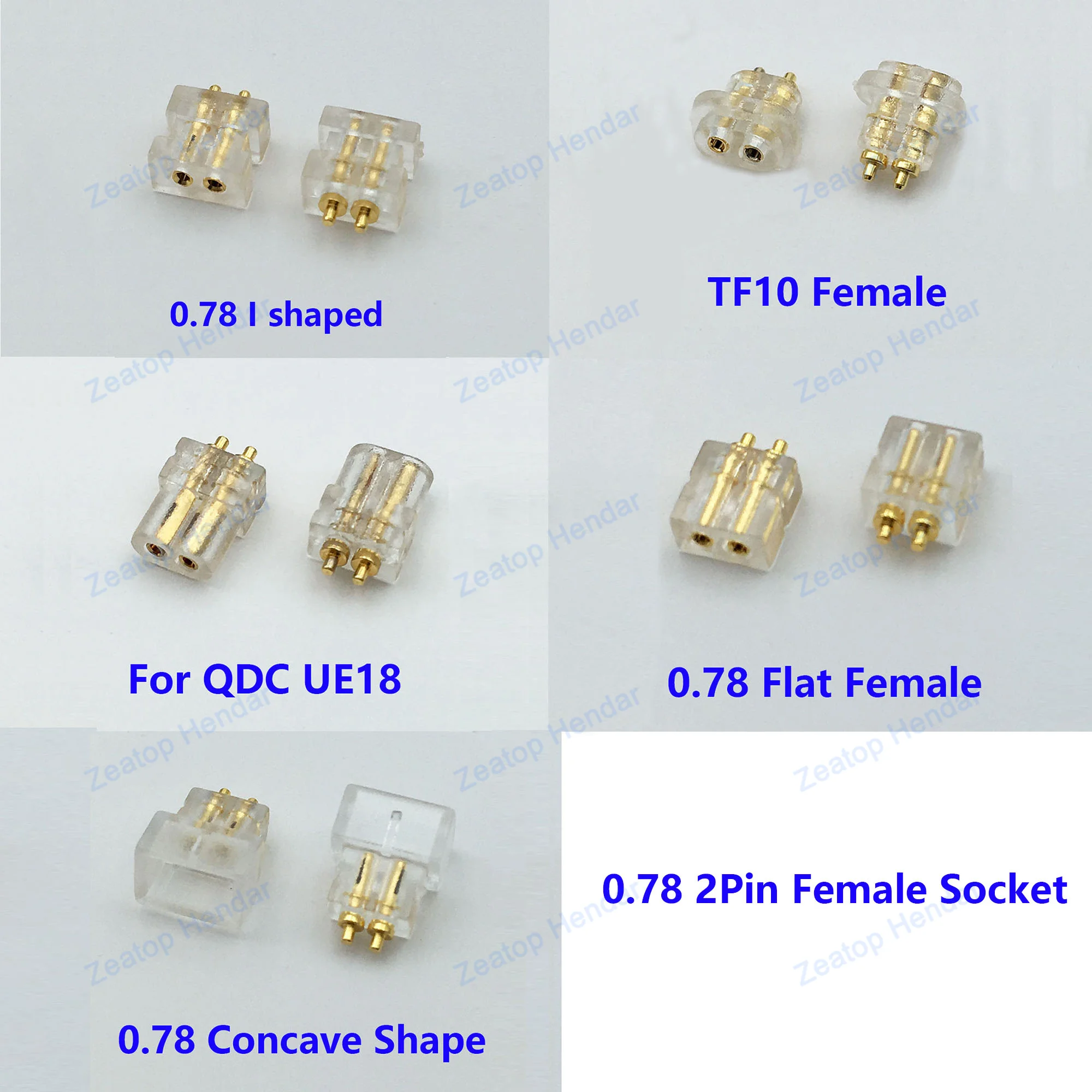 1Pair Beryllium Copper 0.75 / 0.78mm 2Pin Female Connector for UE 18 UE ...
