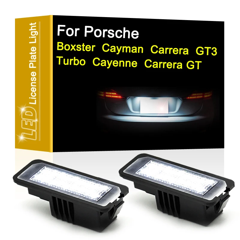12V LED Number Plate Lamp For Porsche 987 Boxster Cayenne 911 Carrera ...
