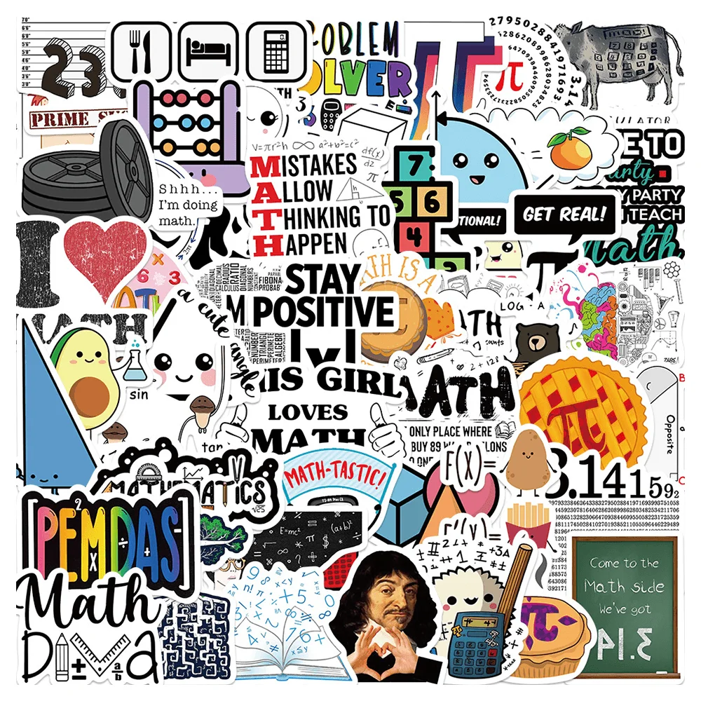 50pcs-Mathematical-Formula-Stickers-For-Guitar-Scrapbook-Stationery ...