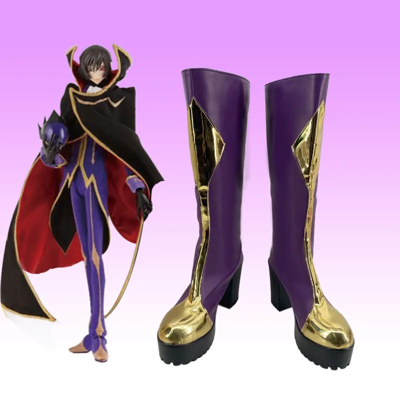 Anime Code Geass Zero Lelouch Boots Shoes Cosplay Halloween Party ...