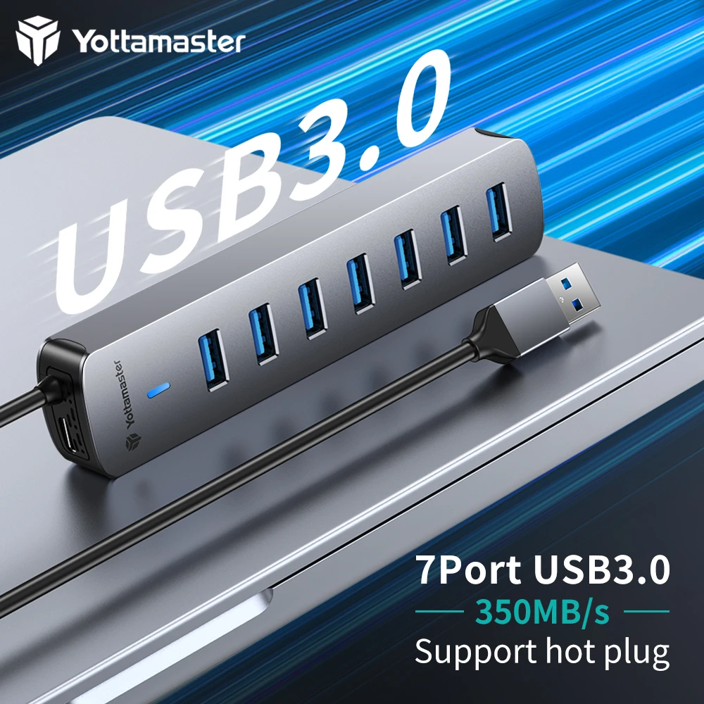 Yottamaster Type-C HUB USB HUB 7 Port USB3.0 Splitter USB HUB Adapter ...