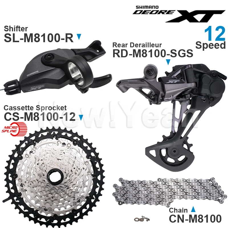 SHIMANO-DEORE-XT-M8100-12v-Groupset-MTB-Bike-1x12-Speed-RD-SL-CS-CN ...