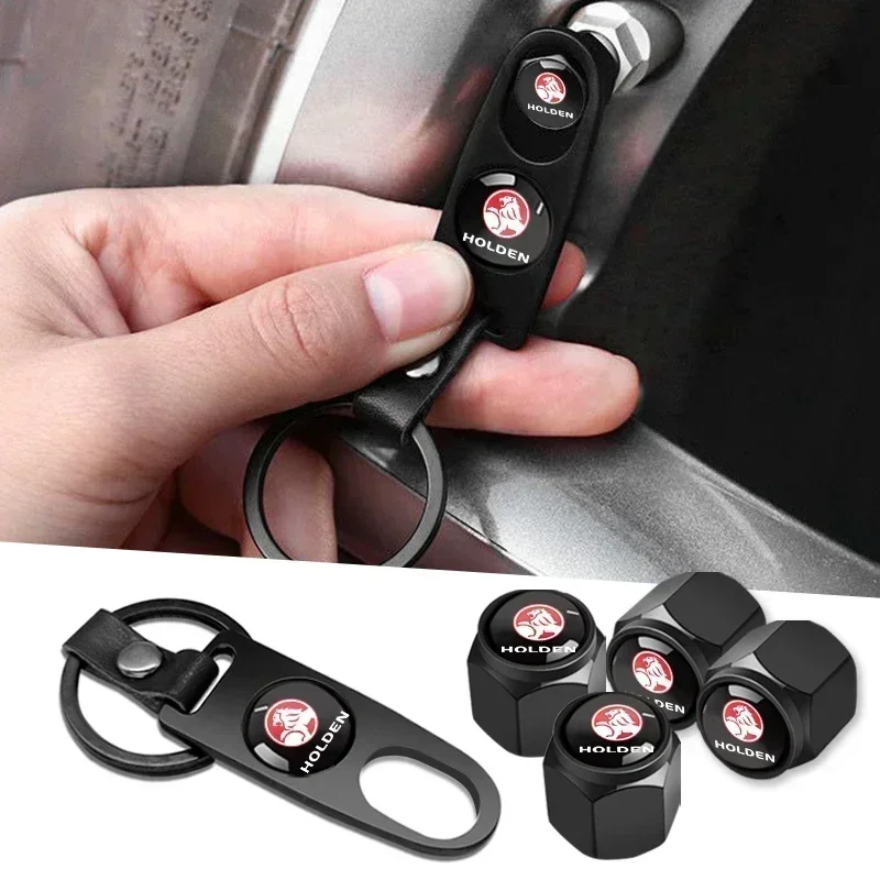 5Pcs-Auto-Valve-Caps-Wrench-Keychain-Key-Ring-Metal-Wheel-Parts-For ...