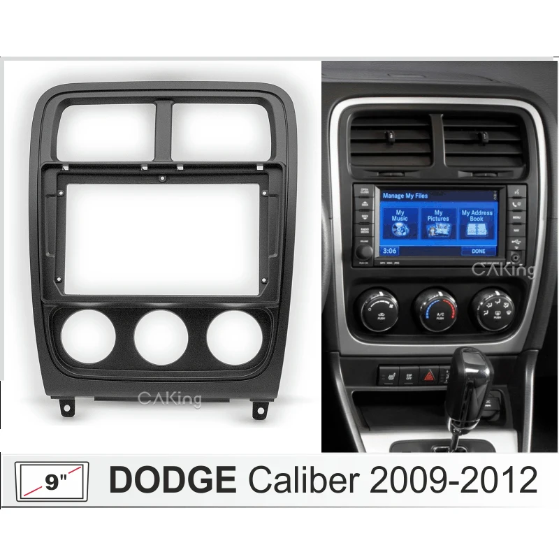 7/ 9 inch Car Fascia Radio Panel for DODGE Caliber 2009-2012 Dash Kit ...